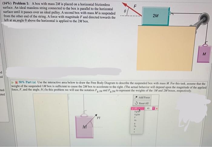 Solved for part a, you can use forces Ft, Fg1M, Fg2M, | Chegg.com