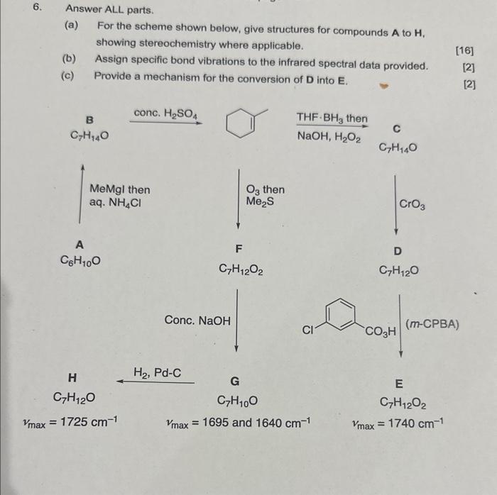 [Solved]: Answer ALL parts. (a) For the scheme shown below,