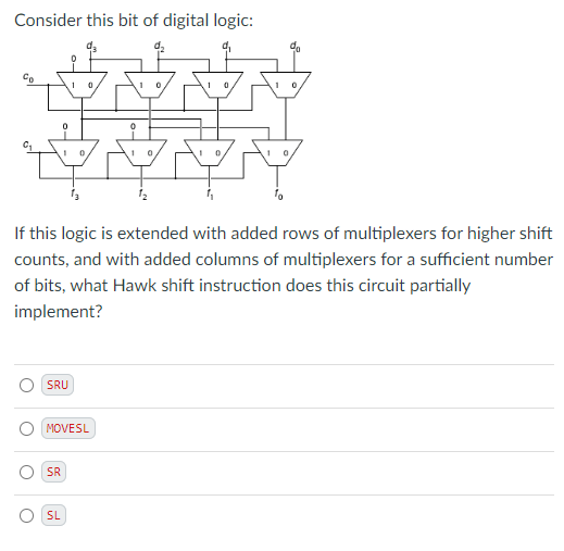 Solved Consider this bit of digital logic:If this logic is | Chegg.com