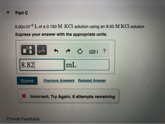 Solved Determine the volume, in milliliters, required to | Chegg.com
