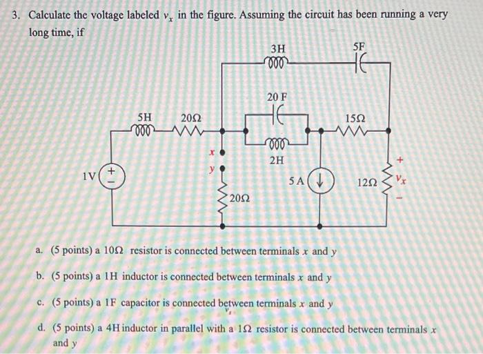 Solved Calculate the voltage labeled vx in the figure. | Chegg.com