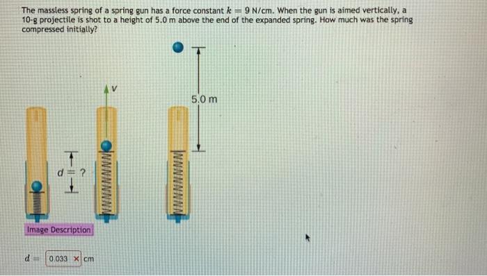 Solved The massless spring of a spring gun has a force | Chegg.com