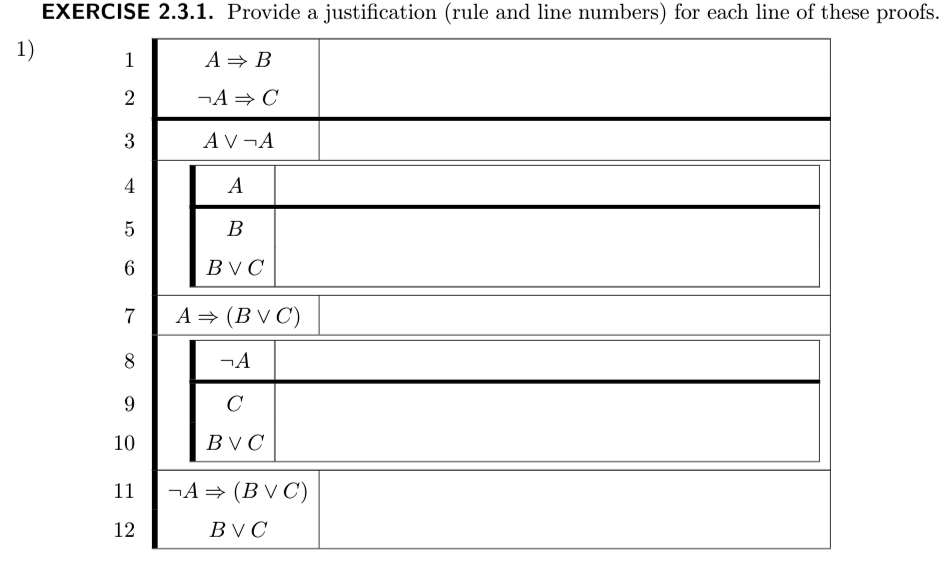 Solved EXERCISE 2.3.1. ﻿Provide a justification (rule and | Chegg.com