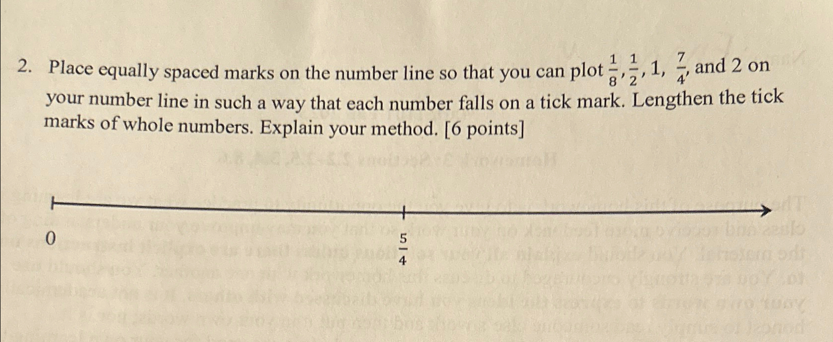 Solved Place equally spaced marks on the number line so that | Chegg.com