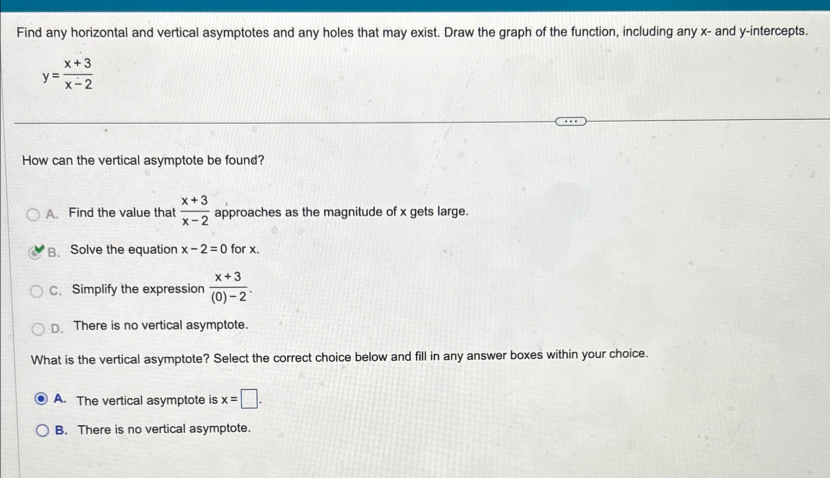 Solved Find Any Horizontal And Vertical Asymptotes And Any 9637