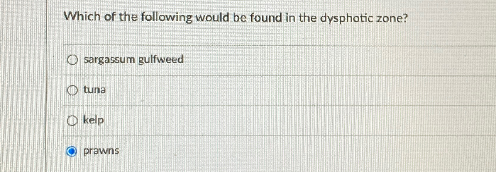 Solved Which of the following would be found in the | Chegg.com