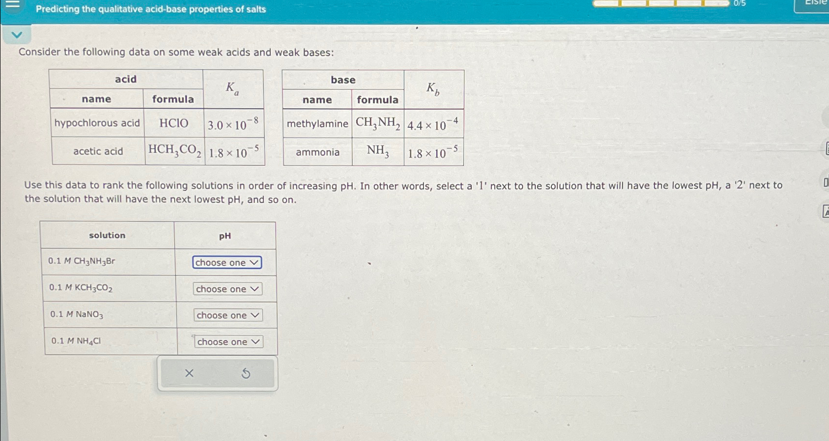 Solved Predicting the qualitative acid-base properties of | Chegg.com