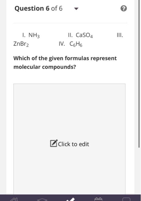 Solved Which of the given formulas represent molecular | Chegg.com