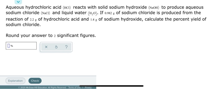Solved Aqueous hydrochloric acid (HCI) reacts with solid | Chegg.com