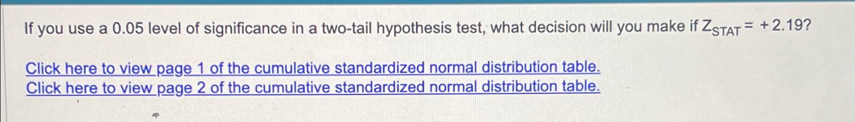 Solved If You Use A 005 ﻿level Of Significance In A 6912