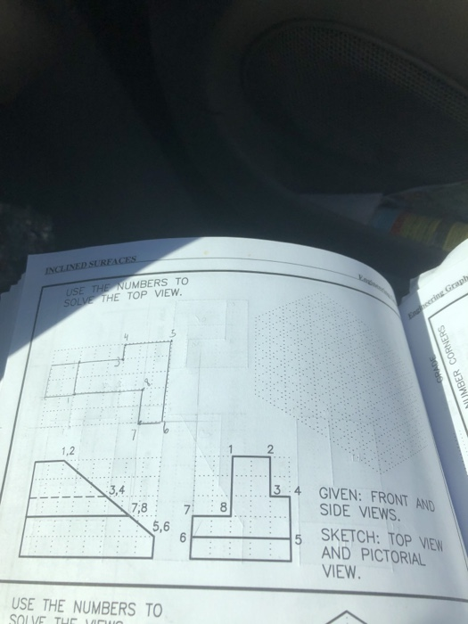 Solved INCLINED SURFACES USE THE NUMBERS TO SOLVE THE TOP | Chegg.com