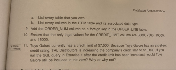 Solved Use SQL to make the following changes to the TAL | Chegg.com