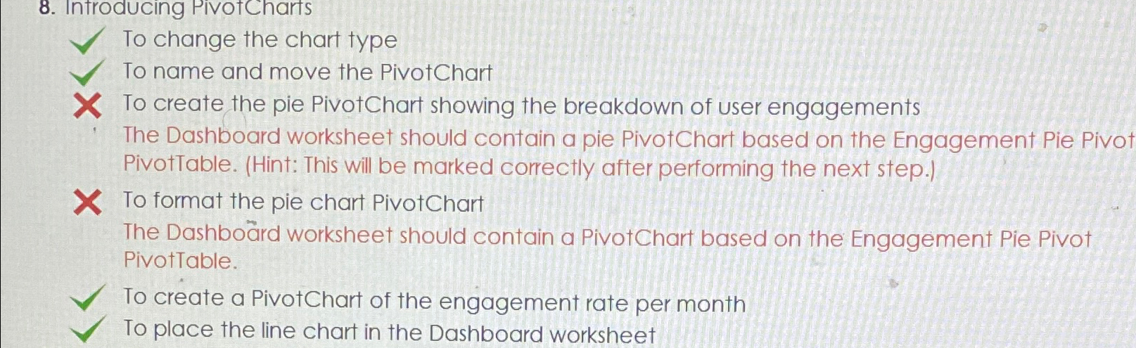 Solved Introducing PivotChartsTo change the chart typeTo | Chegg.com