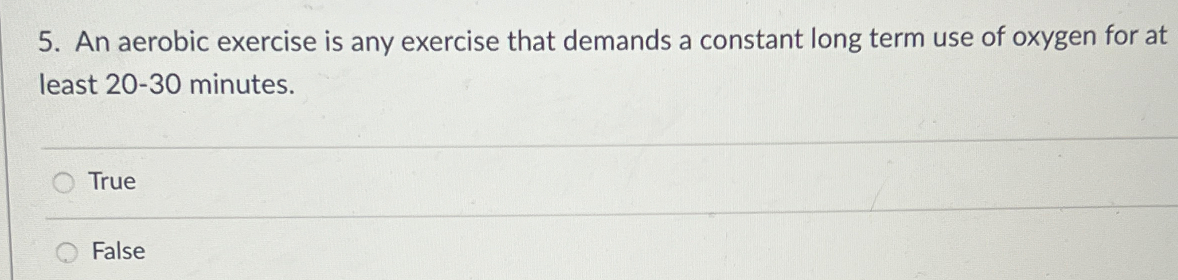 Solved An aerobic exercise is any exercise that demands a | Chegg.com