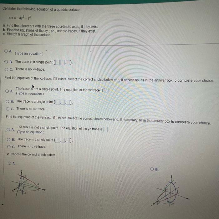 Solved Consider the following equation of a quadric surface. | Chegg.com