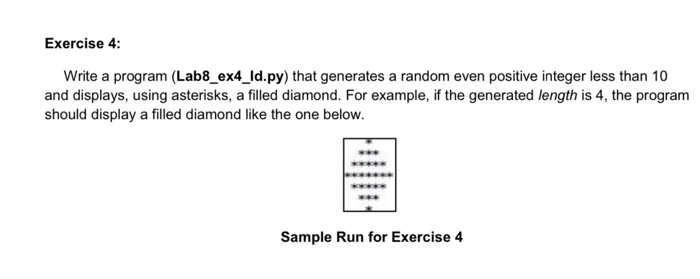 Solved Exercise 4: Write a program (Lab8_ex4_ld.py) that | Chegg.com