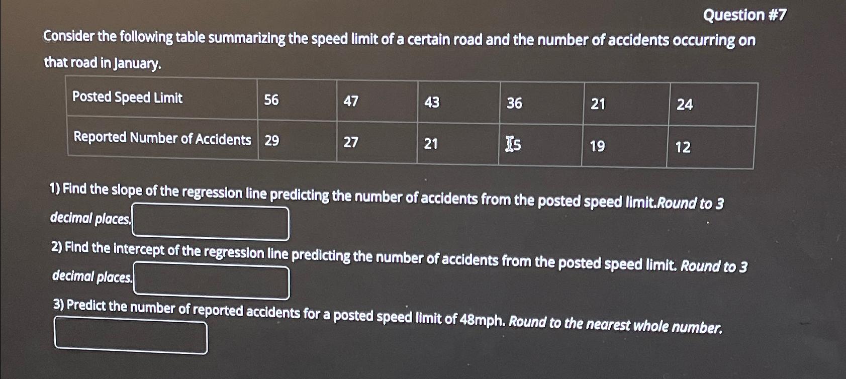 Solved Question #7Consider the following table summarizing | Chegg.com