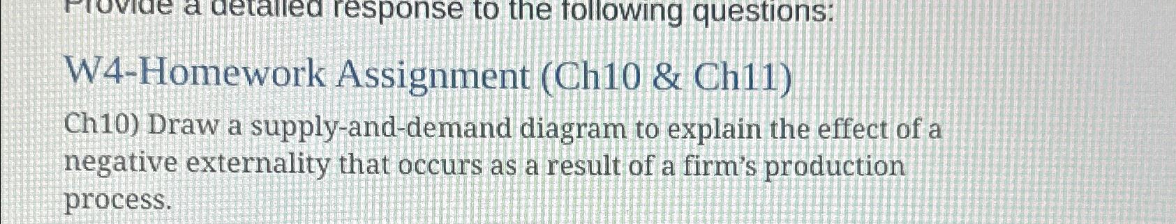 Solved W4-Homework Assignment (Ch10 ﻿& Ch11)Ch10) ﻿Draw a | Chegg.com