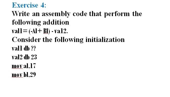 Solved H.W1: Write an assembly code to put the byte array | Chegg.com