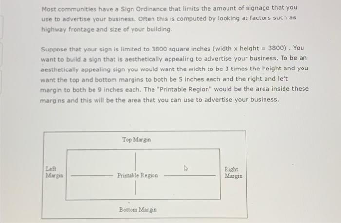 Solved Most communities have a Sign Ordinance that limits | Chegg.com