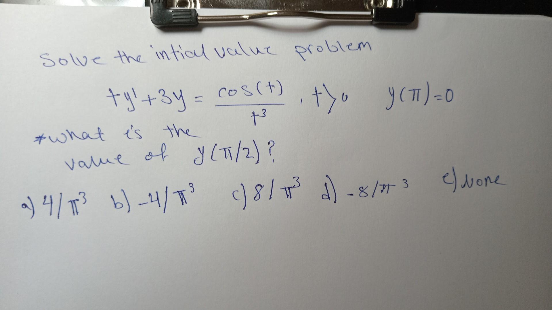 Solved Solve the intial value problem | Chegg.com