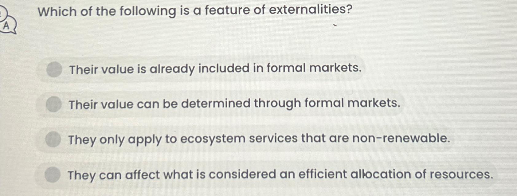 Solved Which of the following is a feature of | Chegg.com