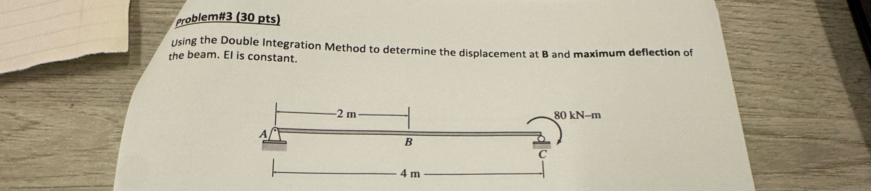 Solved problem#3 (30 ﻿pts)Using the Double Integration | Chegg.com