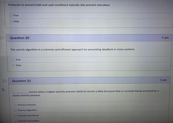 Solved Protocols to prevent hold-and wait conditions | Chegg.com