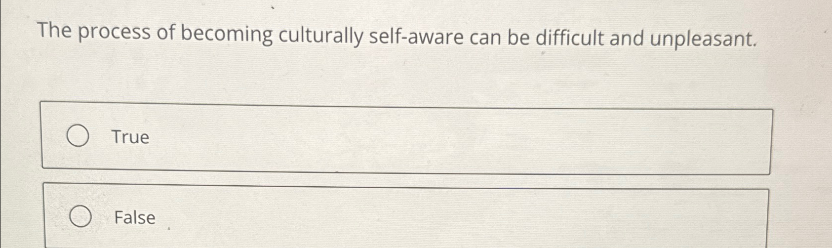 Solved The process of becoming culturally self-aware can be | Chegg.com