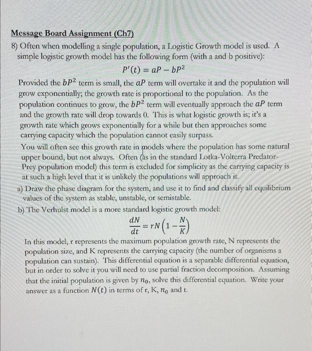 Solved Message Board Assignment (Ch7) 8) Often when | Chegg.com