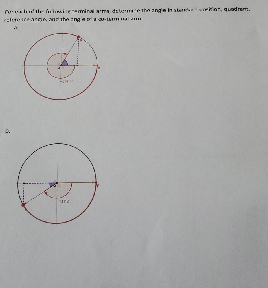 Solved For each of the following terminal arms, determine | Chegg.com
