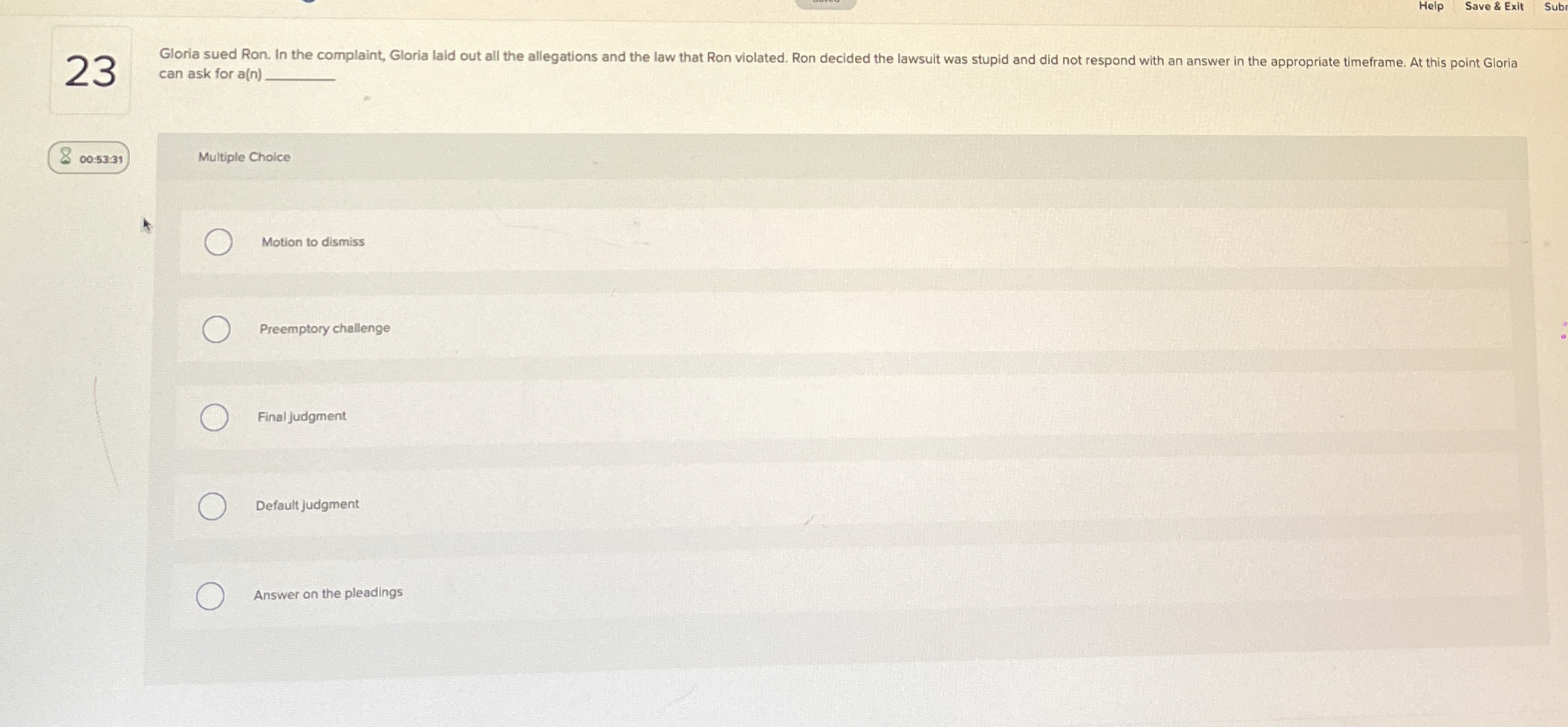 Solved HelpSubr23 ﻿can ask for a(n) q,Motion to | Chegg.com