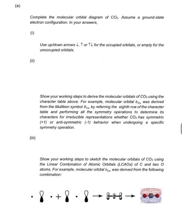 Solved A CO2 molecule belongs to the Don point group. | Chegg.com
