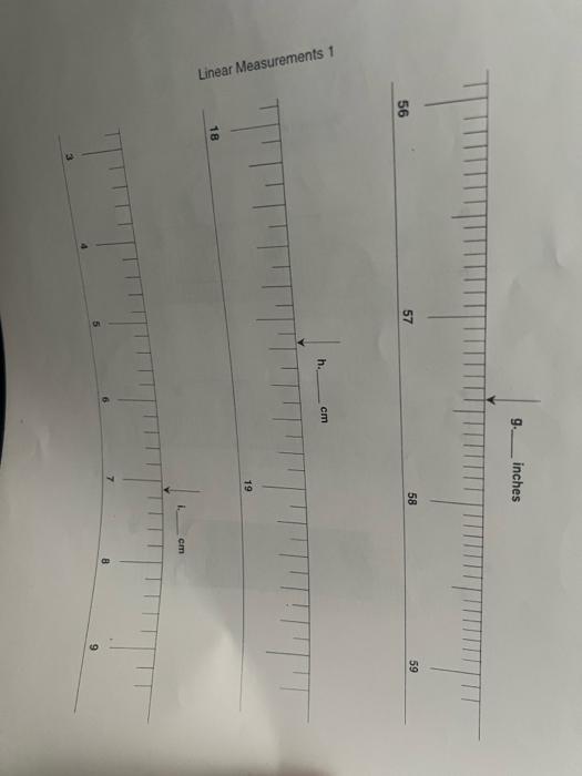 Solved Linear Measurements 2 MEASUREMENTS AND THE CEEMISTS | Chegg.com