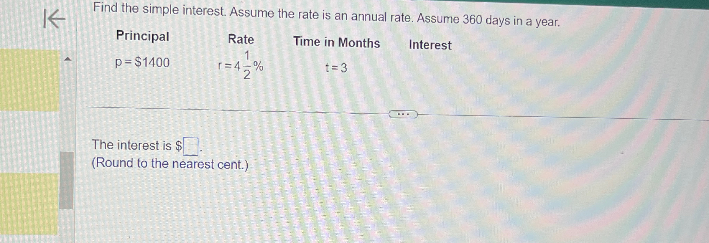 Solved Find the simple interest. Assume the rate is an | Chegg.com