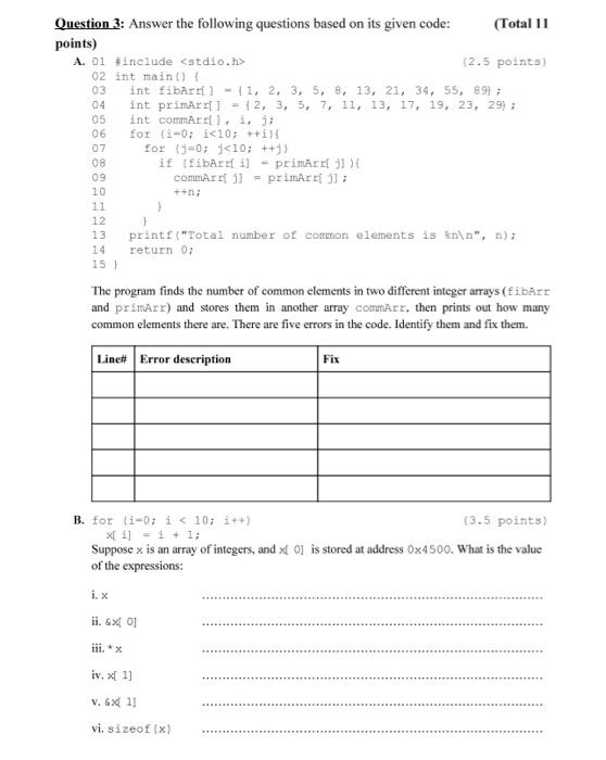 Solved Question 3: Answer the following questions based on | Chegg.com