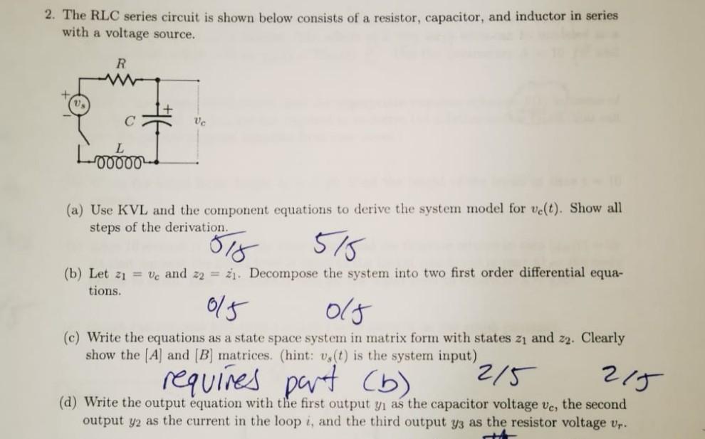 Solved 2. The RLC series circuit is shown below consists of | Chegg.com