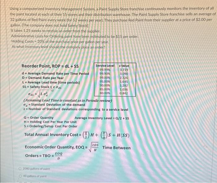 Solved Using a computerized Inventory Management System, a | Chegg.com