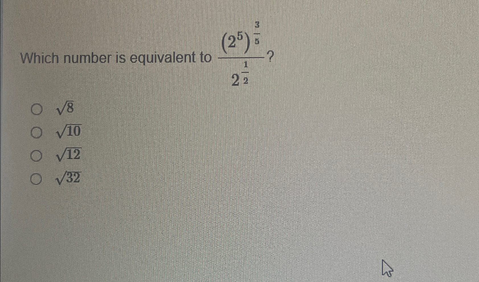 Solved Which number is equivalent to | Chegg.com