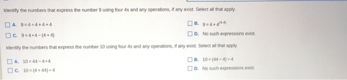 Solved Identify the numbers that express the numbers 1 | Chegg.com