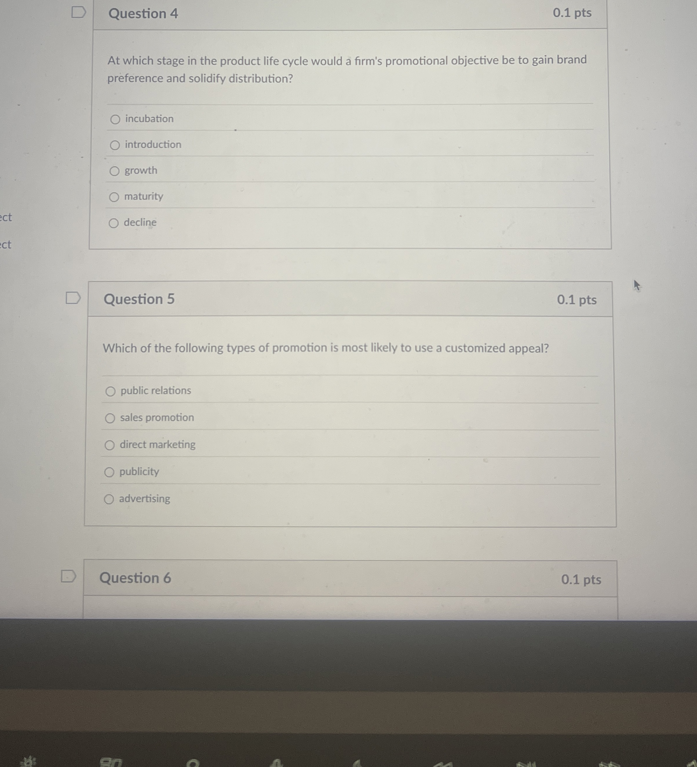 Solved Question 40.1 ﻿ptsAt which stage in the product life | Chegg.com