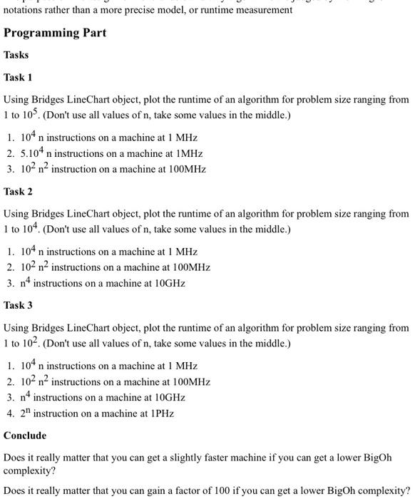 Task 1 Using Bridges Linechart Object Plot The