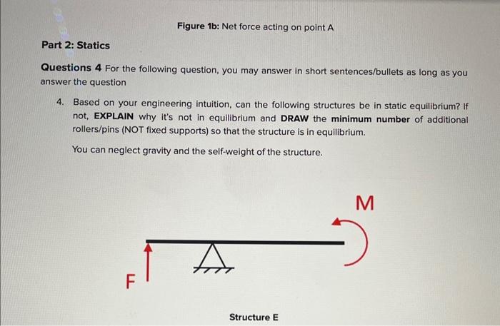 Solved Part 2: Statics Questions 4 For the following | Chegg.com