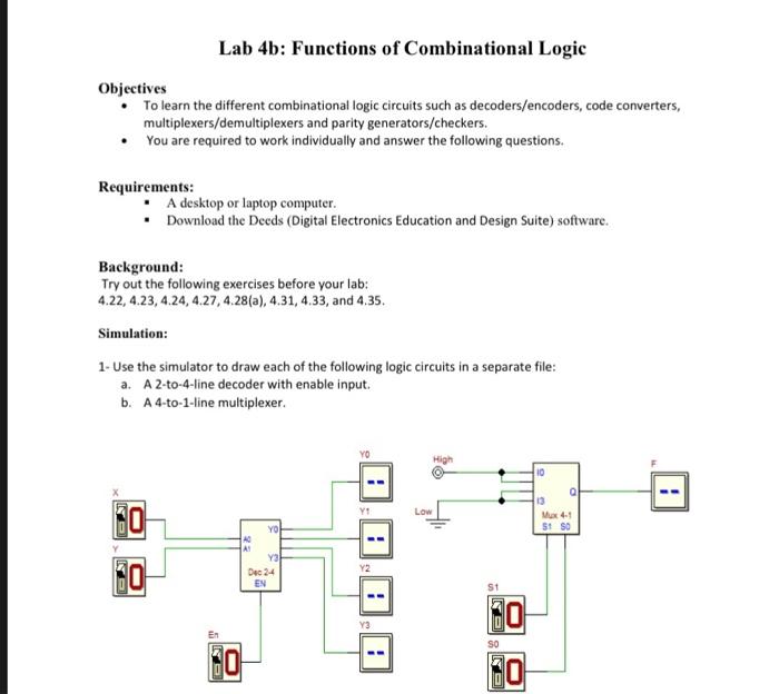 Solved I Need The Answers To Lab4b Please Write Each 