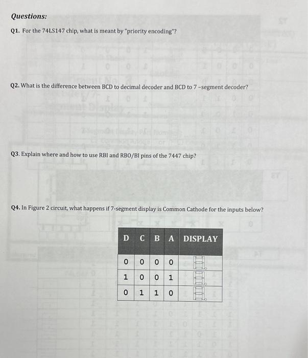 Solved Q1. For the 74LS147 chip, what is meant by "priority | Chegg.com