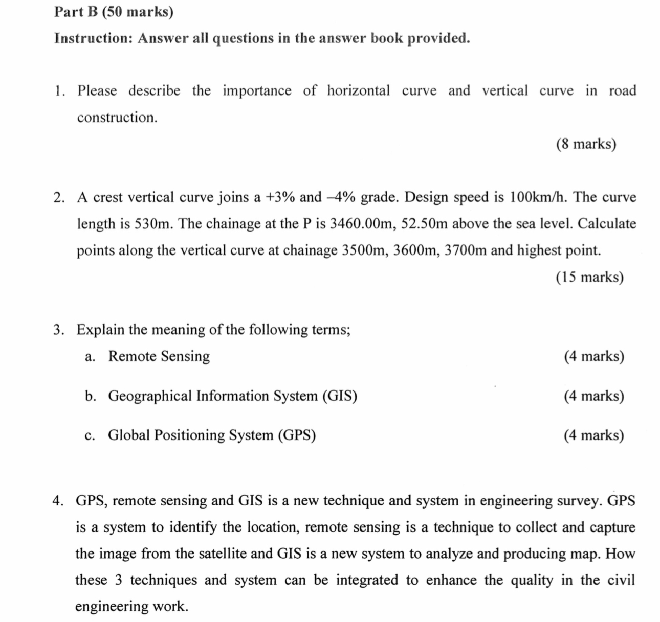 Solved Part B (50 ﻿marks)Instruction: Answer all questions | Chegg.com