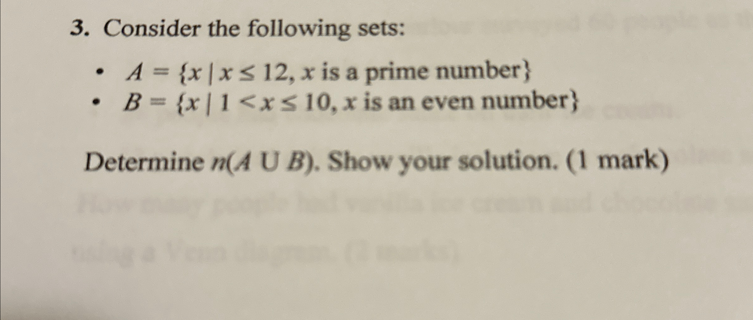 Solved Consider the following sets:•A={x | ﻿x