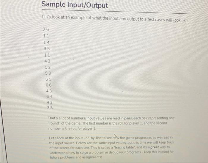 Solved This program simulates a simple (made-up) game of | Chegg.com