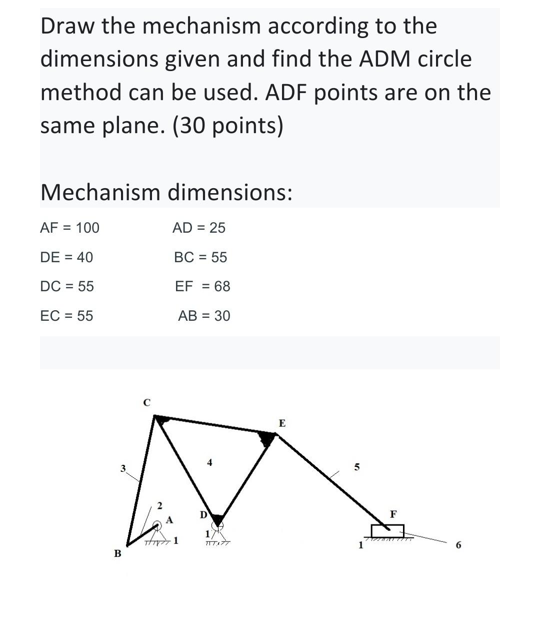 Solved Draw the mechanism according to the dimensions given | Chegg.com