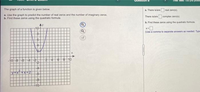 Solved 10 pes poss The graph of a function is given below. | Chegg.com